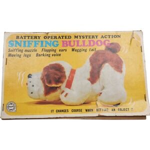Alps Toy | Toys | Rare Vintage Alps Sniffing Bulldog Toy Original Box ...